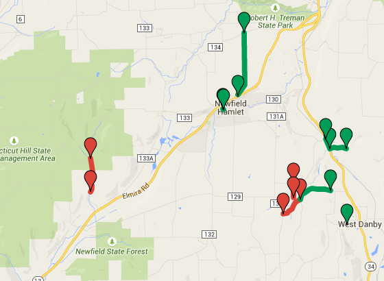 Route 34/96, most other roads reopened after Tompkins County flooding