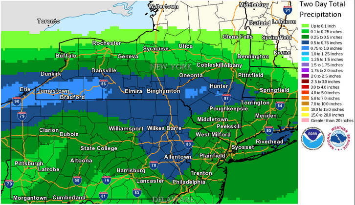 More than an inch of rain per hour possible during Tompkins flood watch