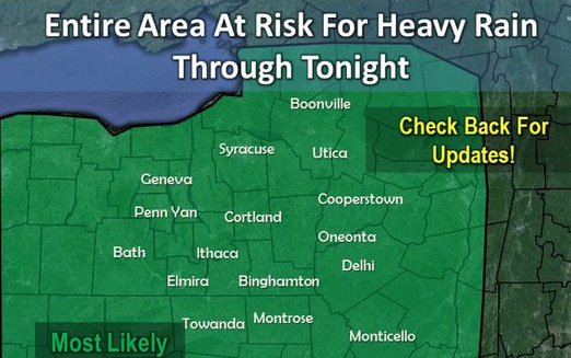 Heavy rain, thunderstorms expected in Ithaca Tuesday