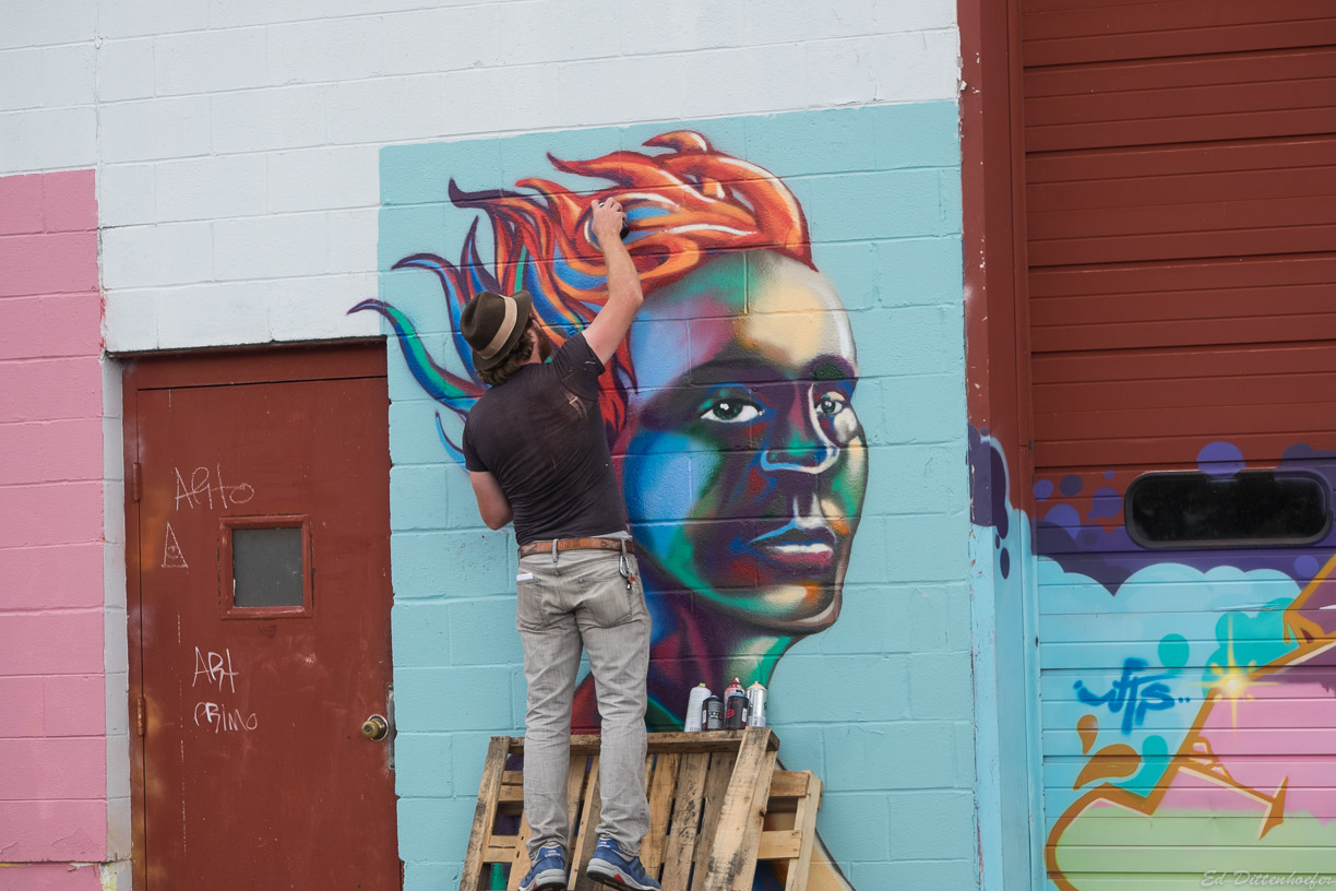 15 photos of graffiti artists' work on Ithaca walls