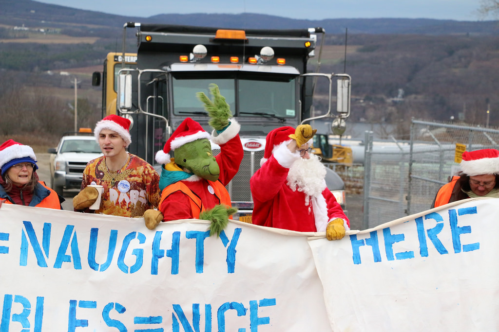 Santa, elves, the Grinch among 13 arrested at Seneca Lake protest