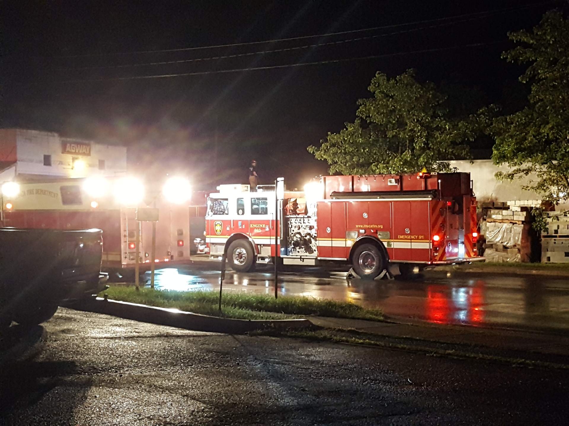 Ithaca firefighters extinguish truck fire that spread to building - The Ithaca Voice