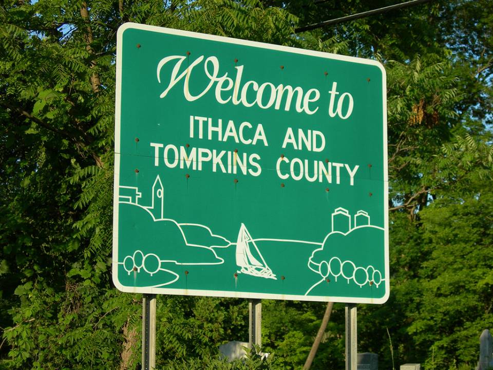 ithaca welcome sign - The Ithaca Voice