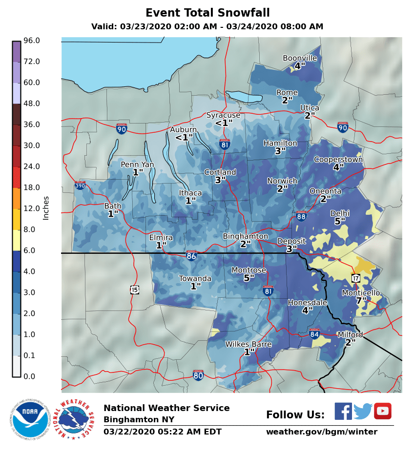 Weather: Early spring snow for Monday morning - The Ithaca Voice