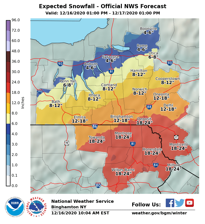Forecast shifts northward, severe winter storm expected by evening ...