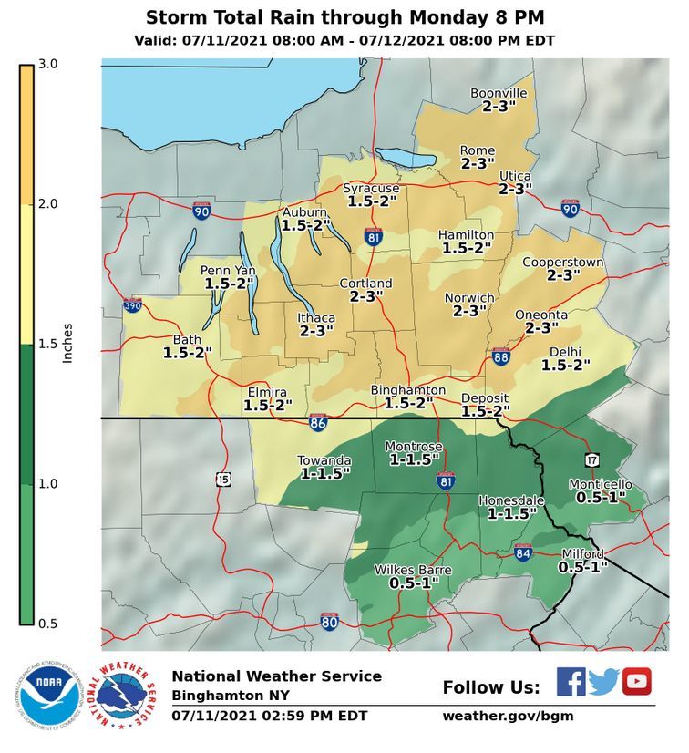 More heavy rain expected, flash flood watch issued for tonight - The ...