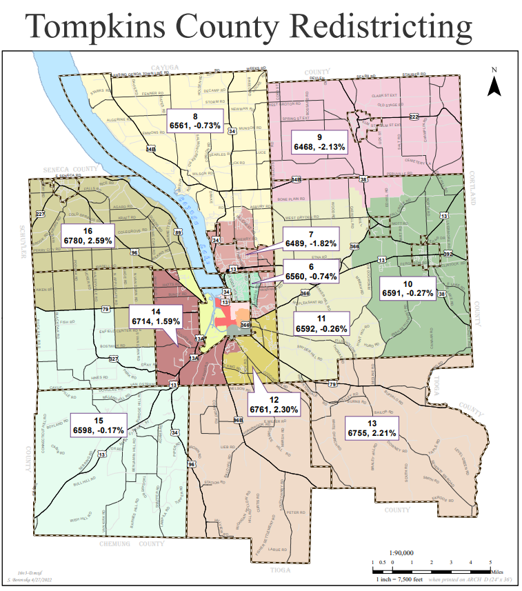 Tompkins County Legislature Districts - The Ithaca Voice