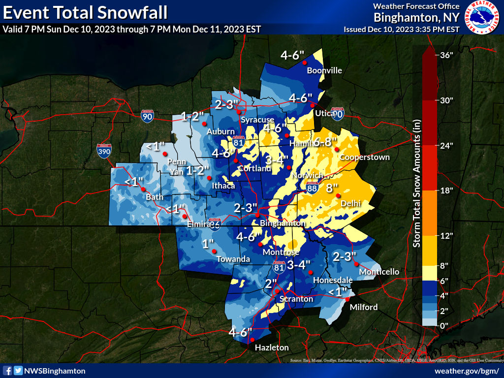 Weather: Periods of rain, then snow, plague Monday travel - The Ithaca ...