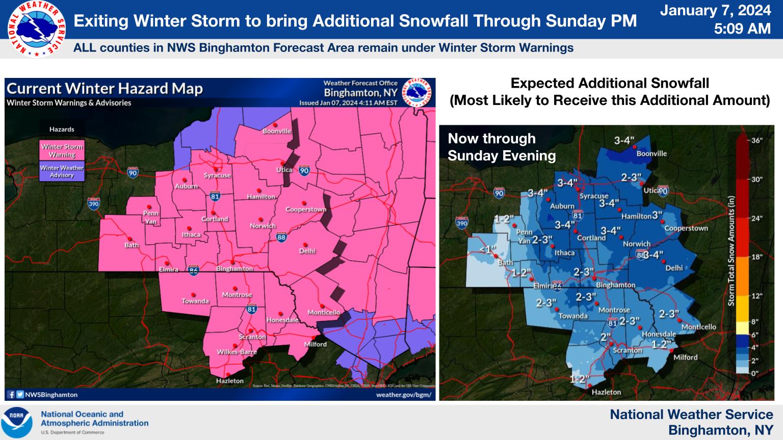 Weather: Winter Storm Warning continues; rain & wind mid-week - The ...